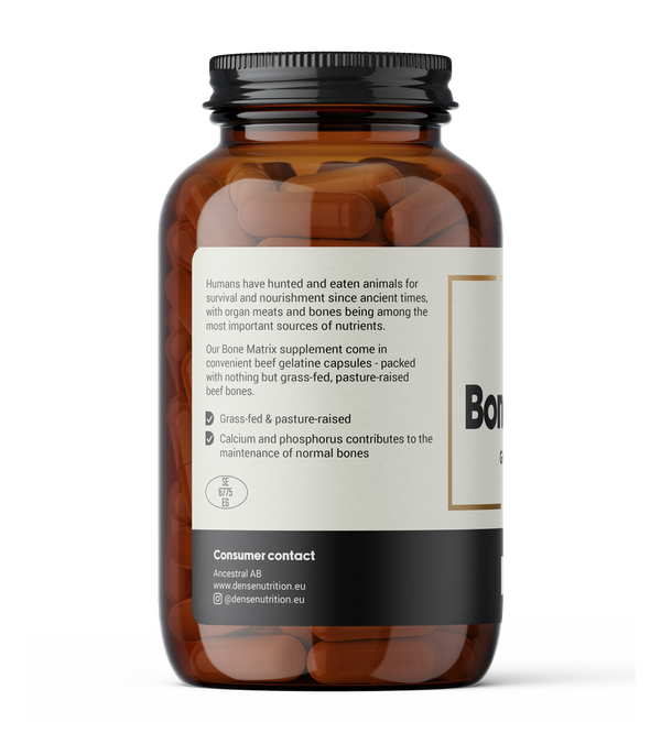 Natural Calcium Supplement | Grass-Fed Bone Matrix, 180 caps – Dense ...