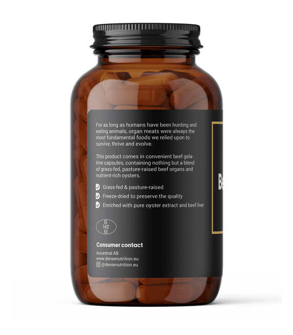 Beef Testicles – Grass-Fed Organ Supplement, 240 capsules – Dense Nutrition