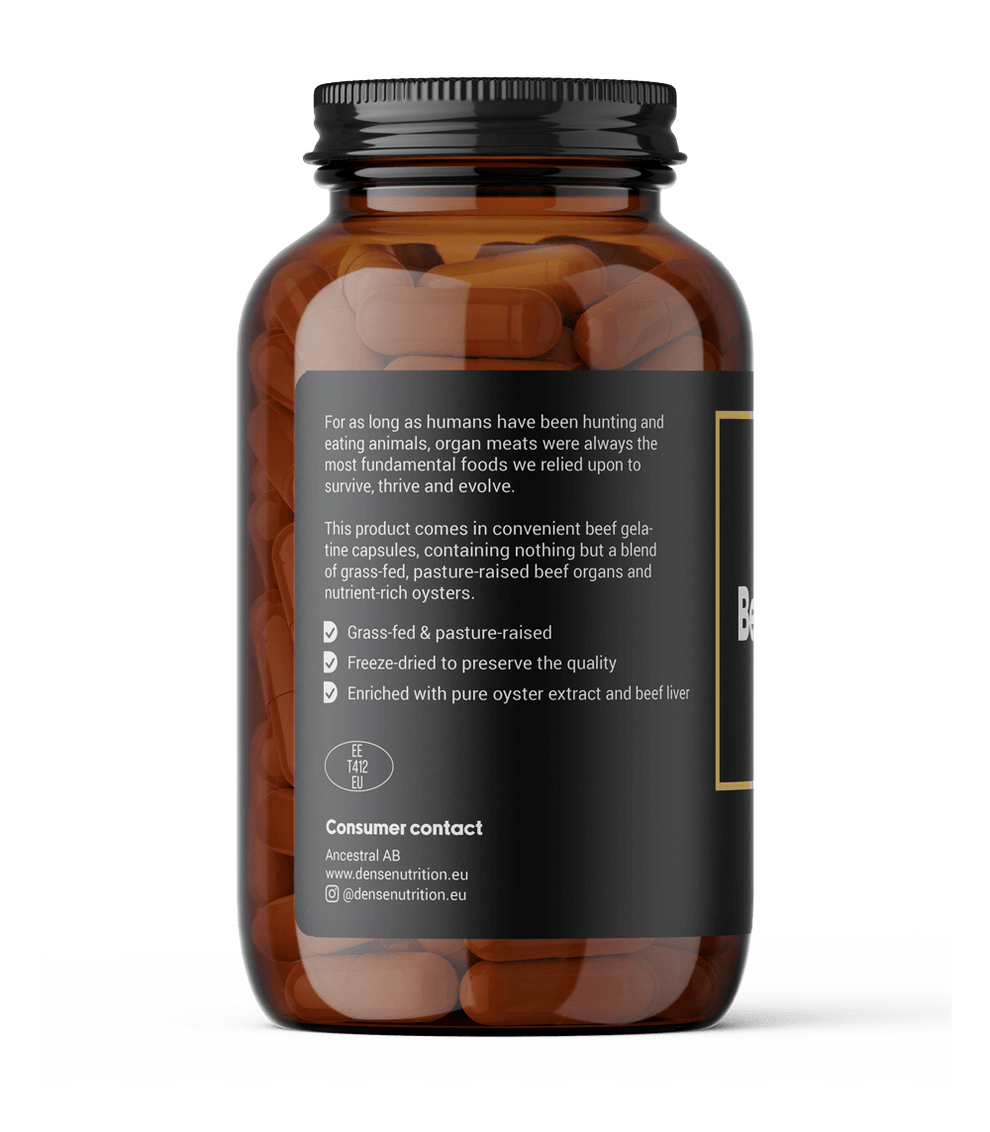 Beef Testicles – Grass-Fed Organ Supplement, 240 capsules – Dense Nutrition